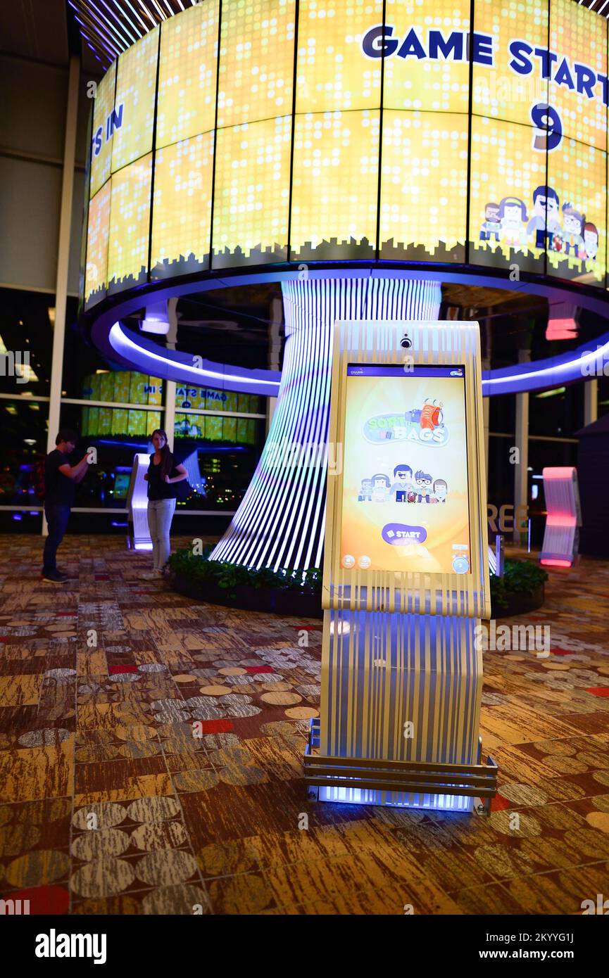 SINGAPORE - NOVEMBER 09, 2015: The Social Tree at Changi Airport. The ...
