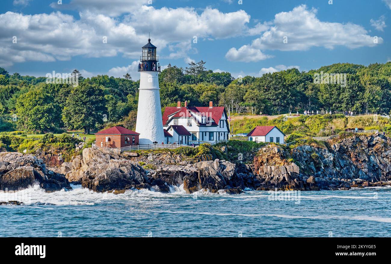 Portland Head Lighthouse from Sea Stock Photo - Alamy