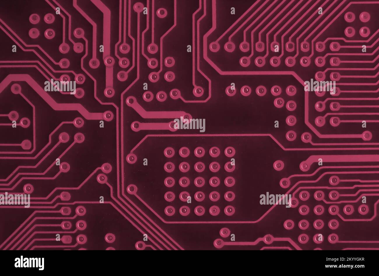 Close up of ed micro circuit board. Abstract technology background ...