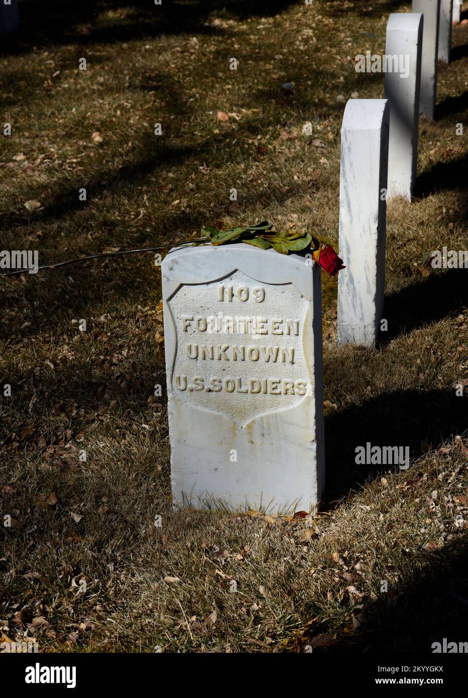 Tombstones mark the graves of unknown U.S. Civil War soldiers buried in ...