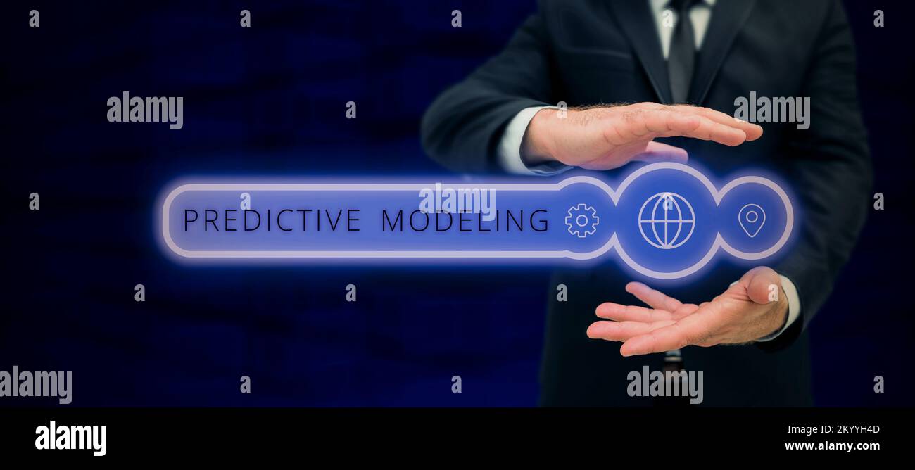 Text caption presenting Predictive Modeling. Concept meaning ...