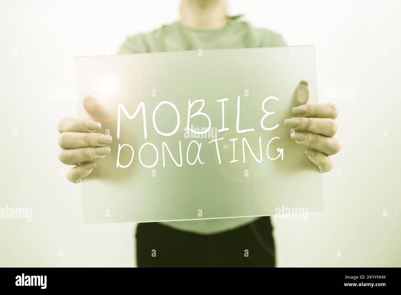 Text showing inspiration Mobile Donating. Business approach to give ...