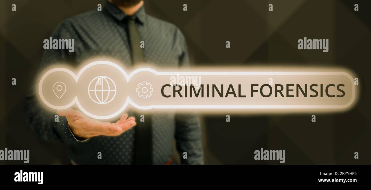 Handwriting text Criminal Forensics. Business concept Federal Offense ...