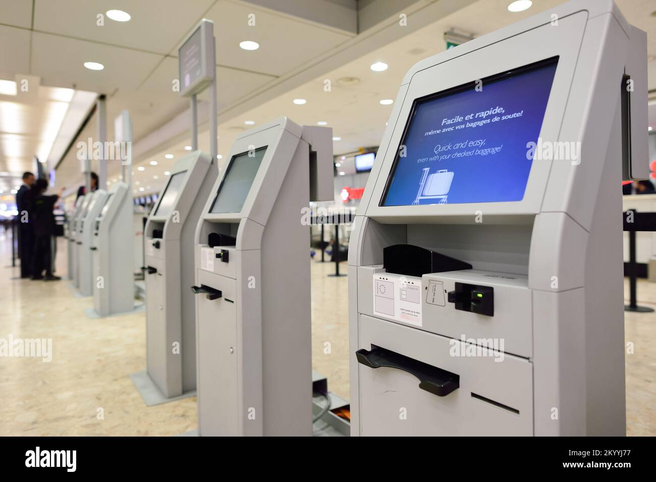 GENEVA, SWITZERLAND - NOVEMBER 18, 2015: interior of Geneva Airport ...