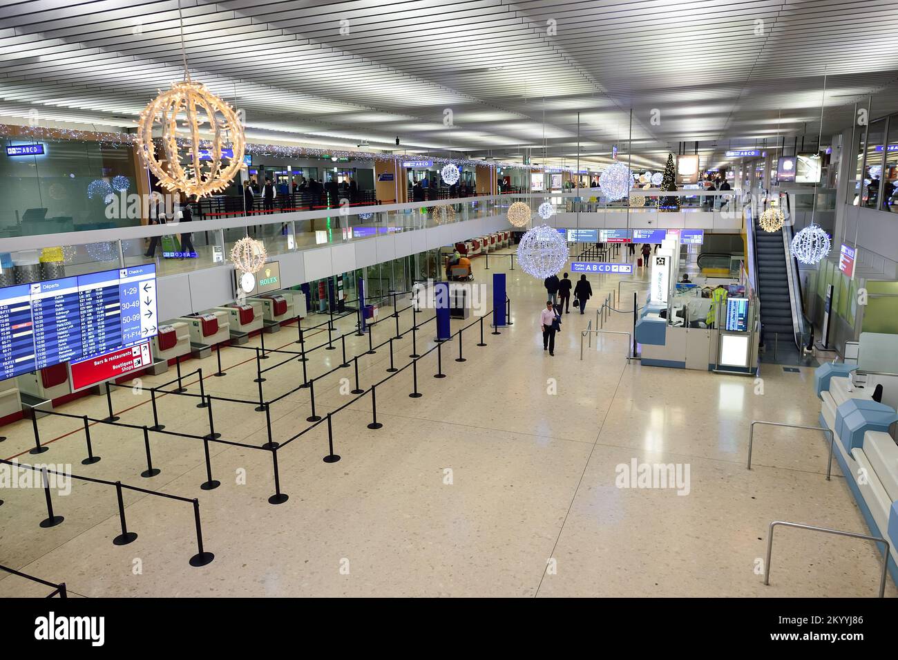 GENEVA, SWITZERLAND - NOVEMBER 19, 2015: interior of Geneva Airport ...
