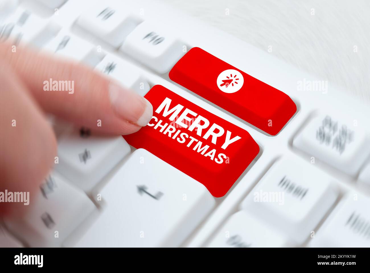Text sign showing Merry Christmas. Word Written on annual tradition to ...