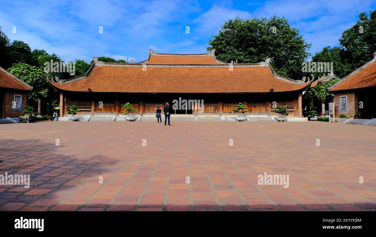 Thai Hoc Hall at the Temple of Literature in Hanoi, Vietnam Stock Photo ...