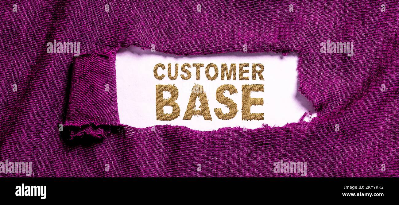 Hand writing sign Customer Base. Conceptual photo encourage customers ...