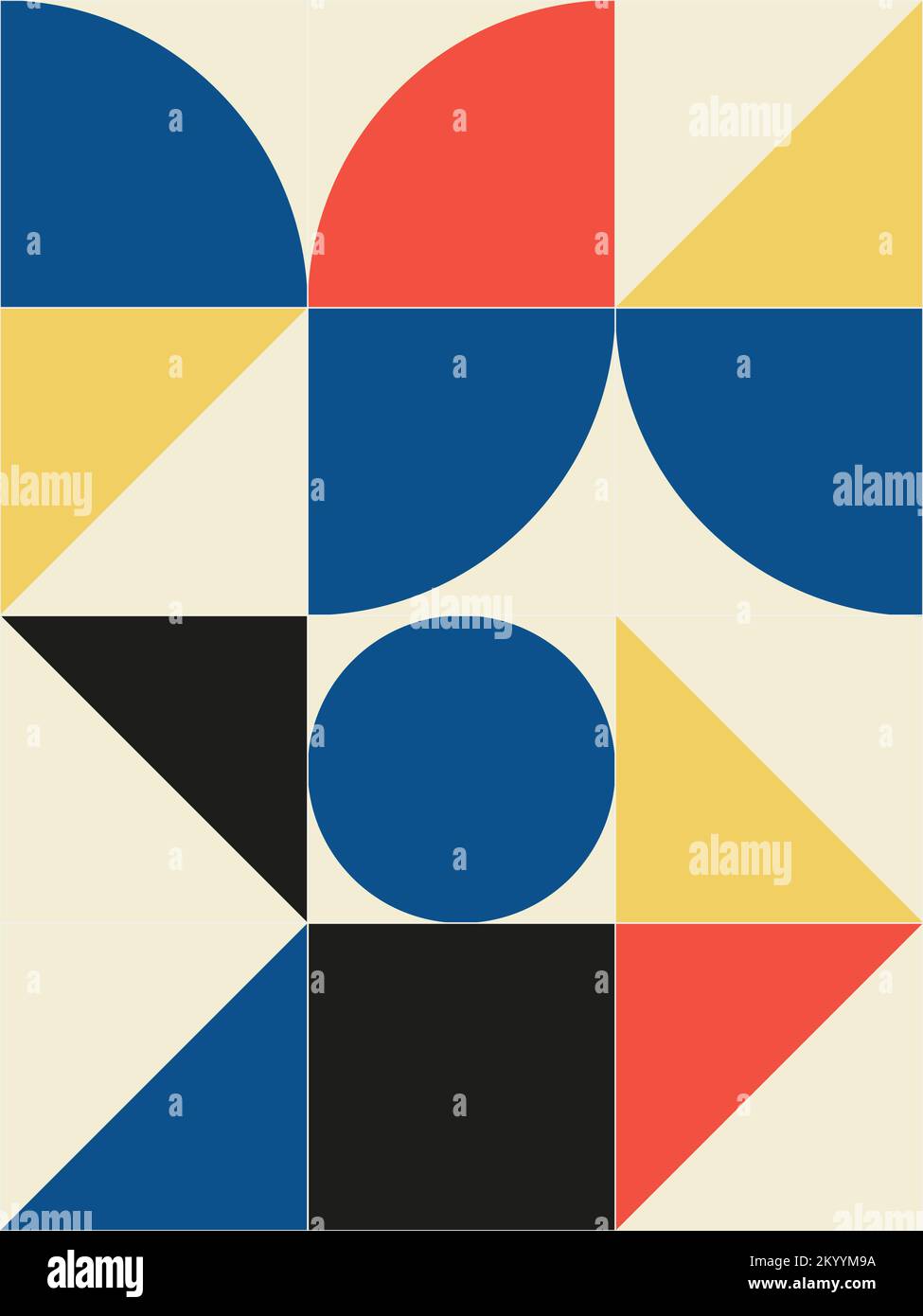 Abstract pattern with basic geometric shapes. Neoplasticism style Stock ...