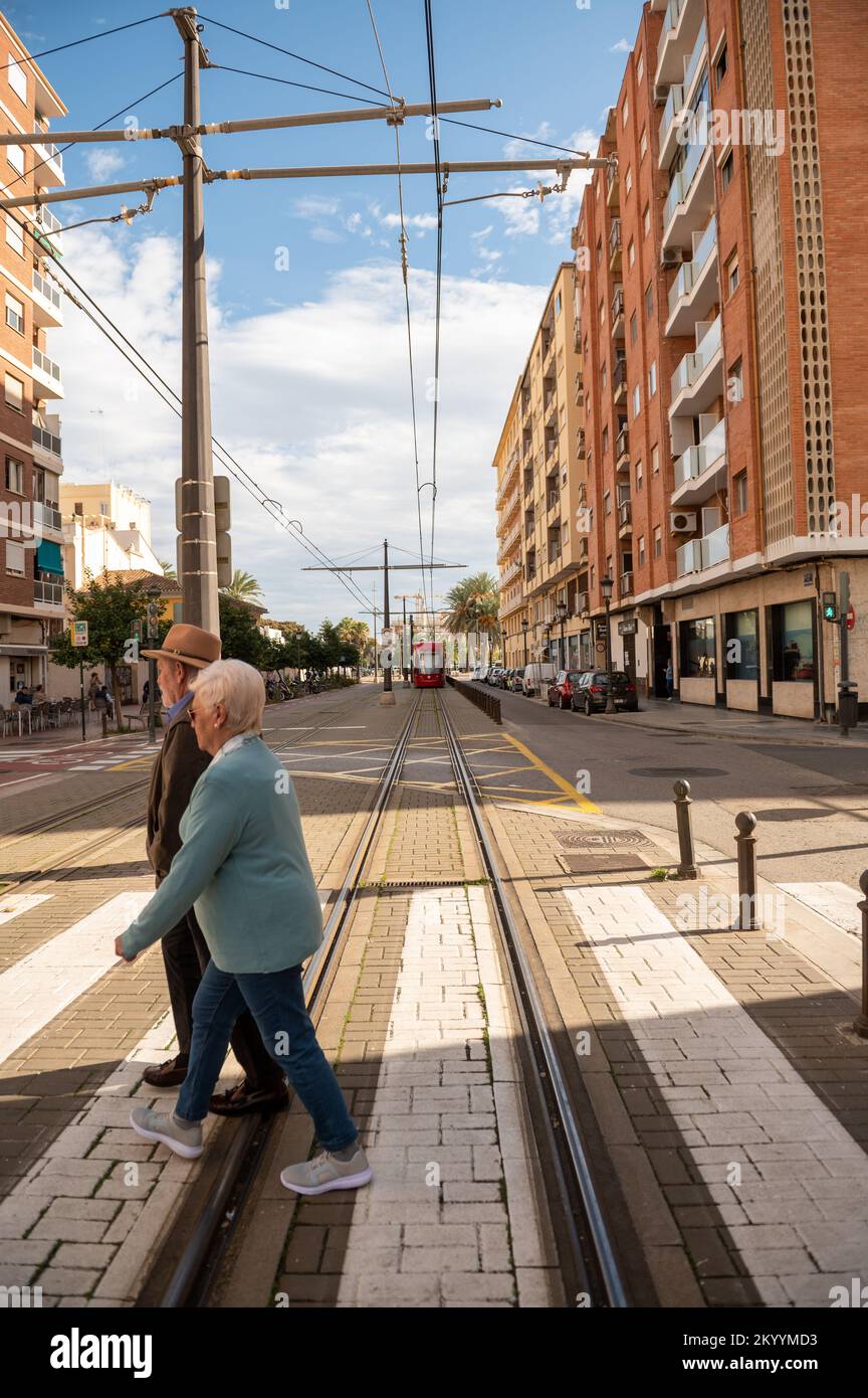Valencia, Spain : 2022 November 15 : People in the city of Valencia ...