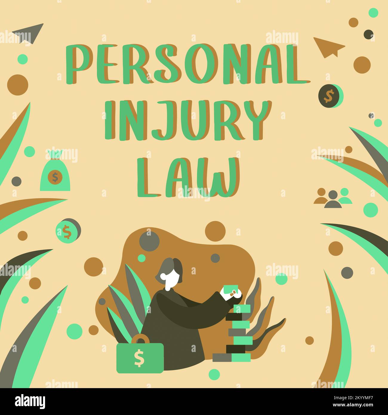 Text showing inspiration Personal Injury Law. Word for being hurt or ...