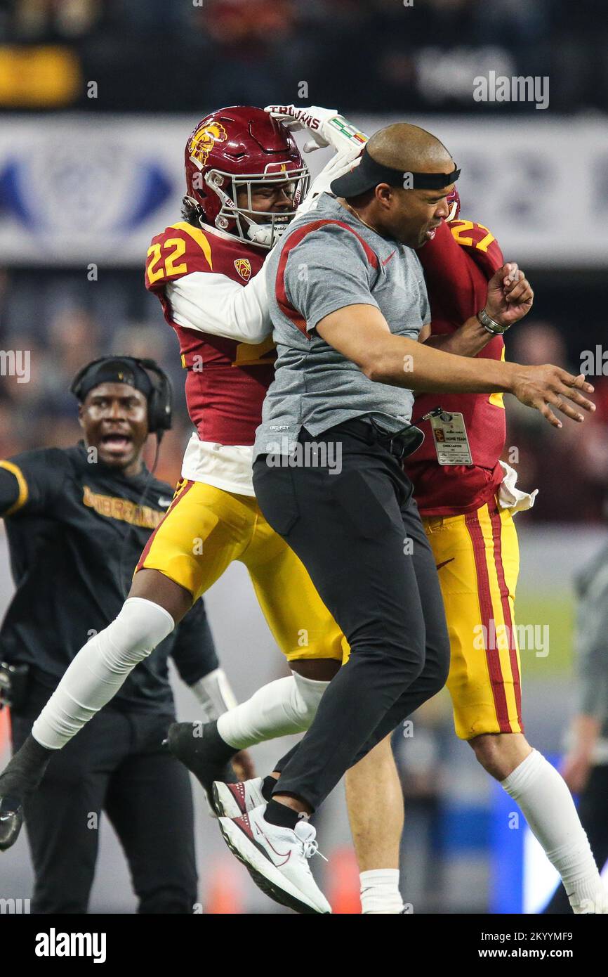 Las Vegas, NV, USA. 2nd Dec, 2022. USC Trojans defensive back Bryson ...
