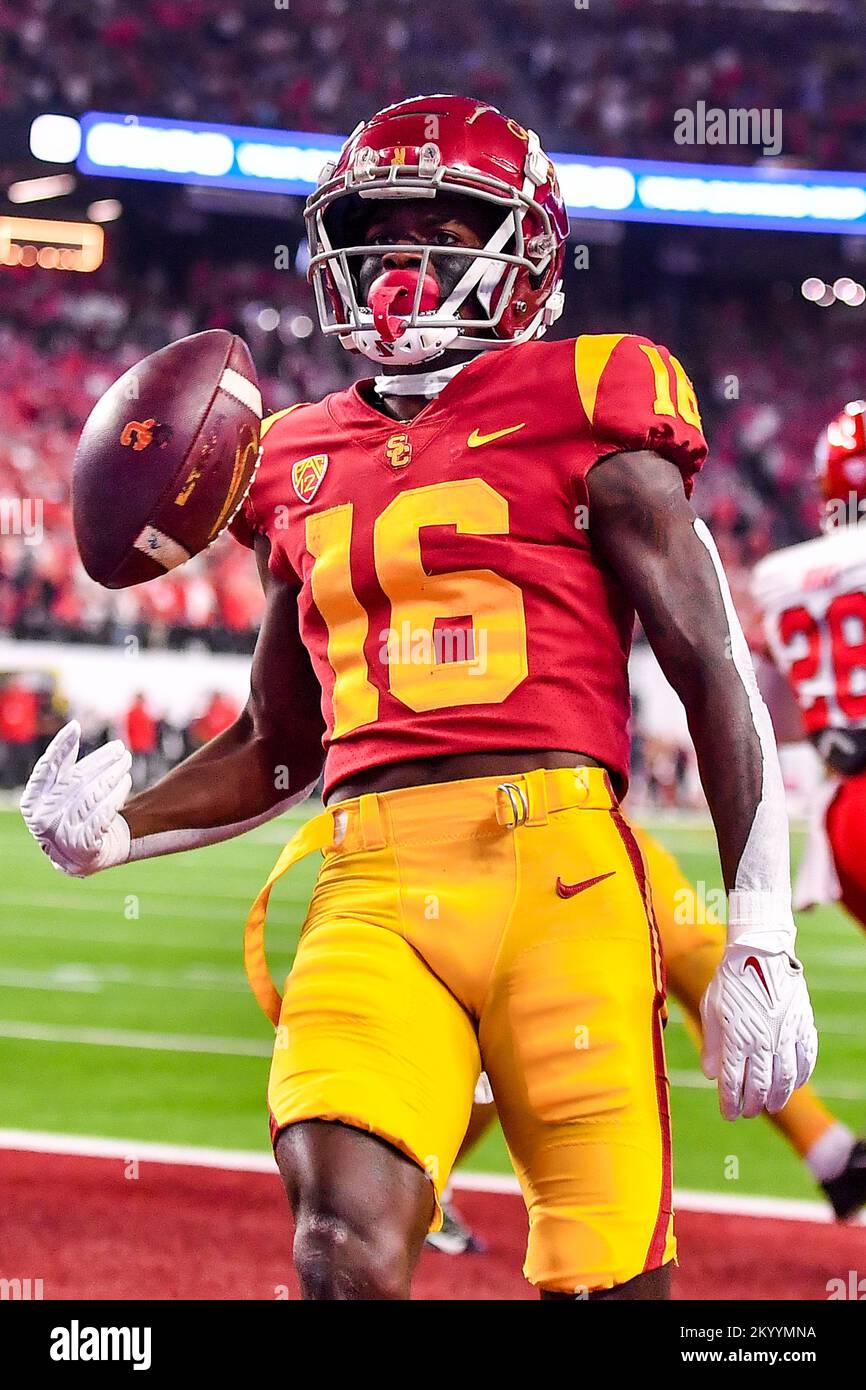 Las Vegas, NV, USA. 2nd Dec, 2022. USC Trojans wide receiver Tahj ...