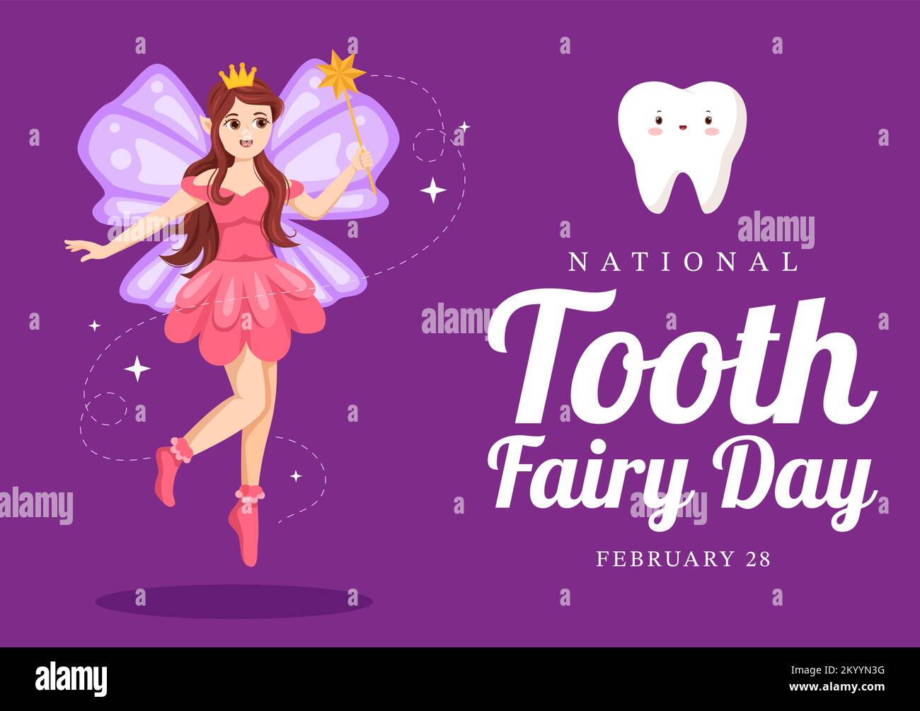 National Tooth Fairy Day with Little Girl to Help Kids for Dental ...