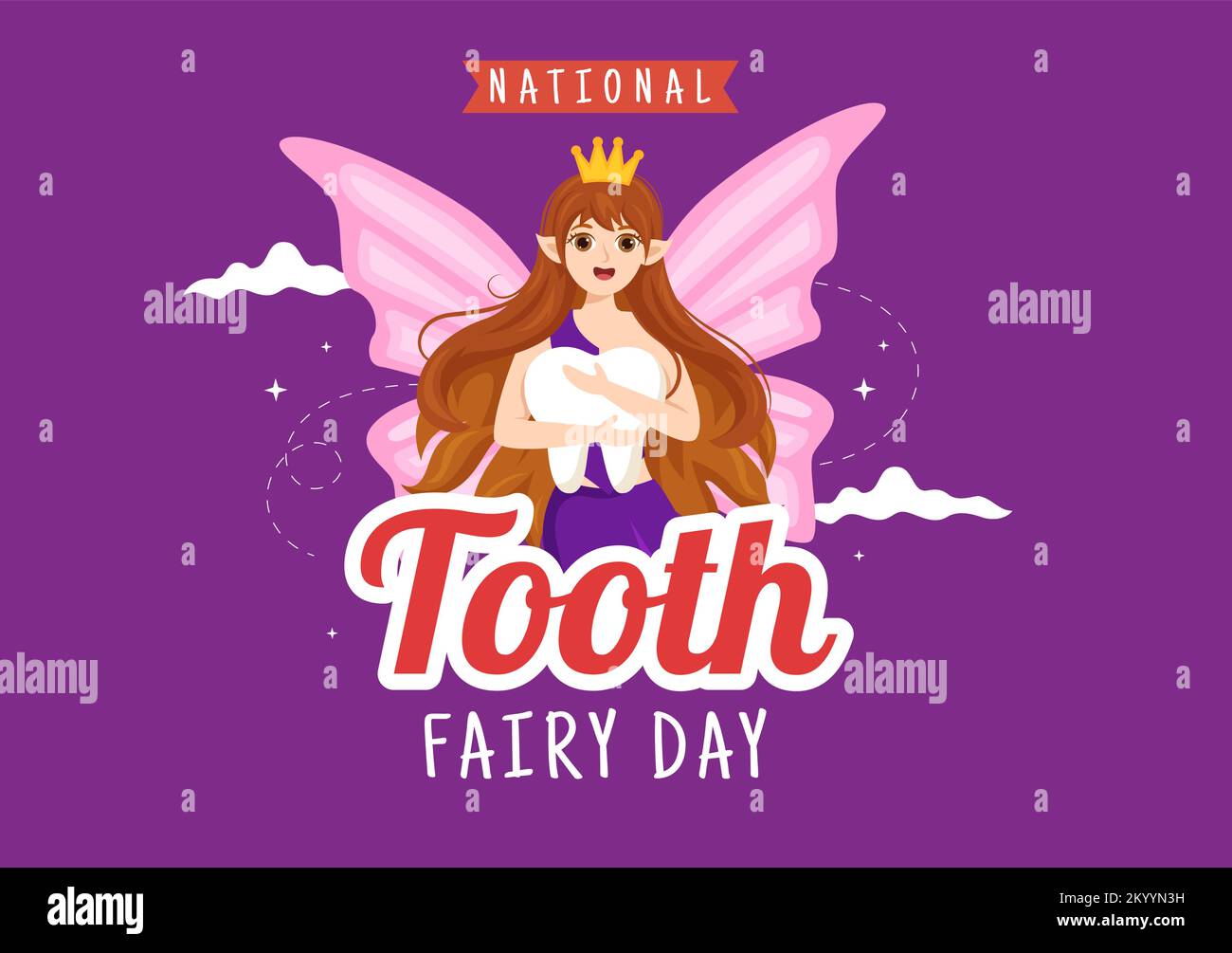 National Tooth Fairy Day with Little Girl to Help Kids for Dental ...