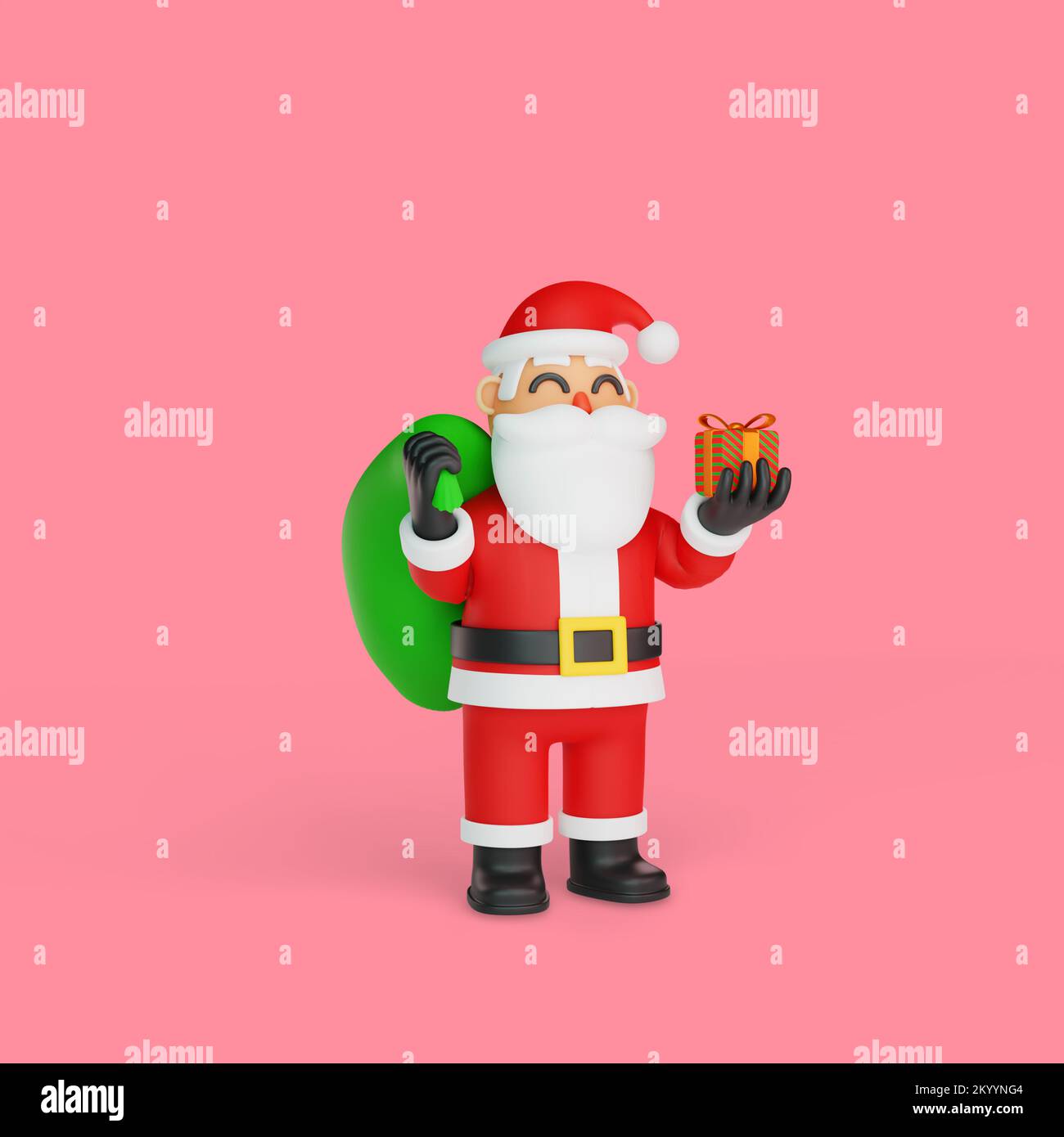 Santa with sack ornament hi-res stock photography and images - Alamy