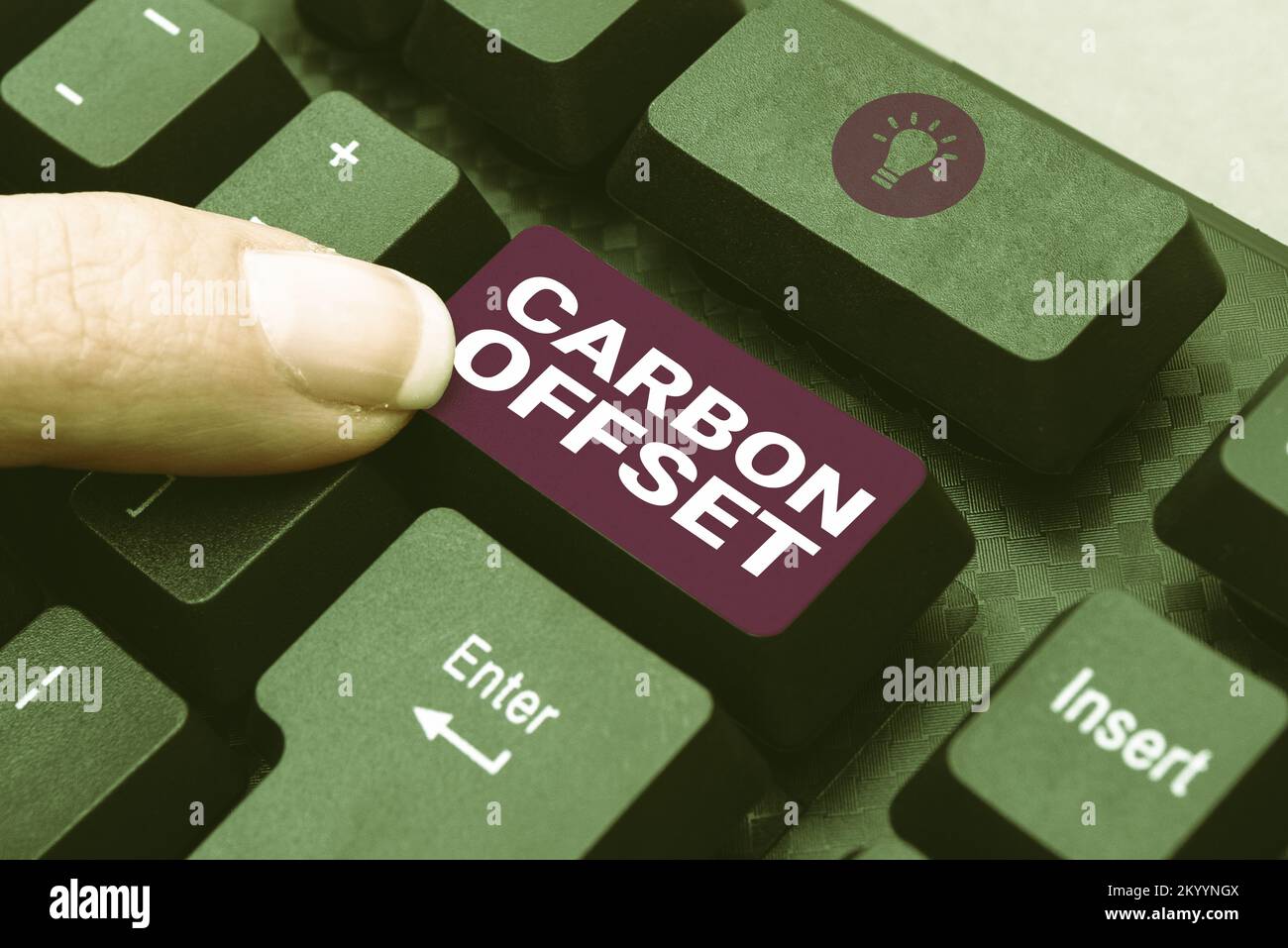 Conceptual caption Carbon Offset. Word Written on Reduction in ...