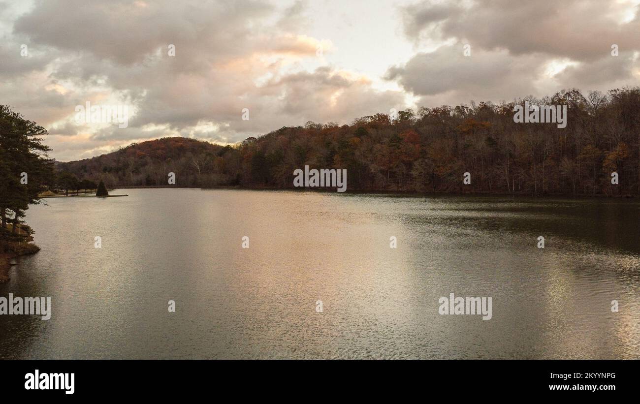 SUNRISE MORNING PARK LAKE FALL Stock Photo - Alamy