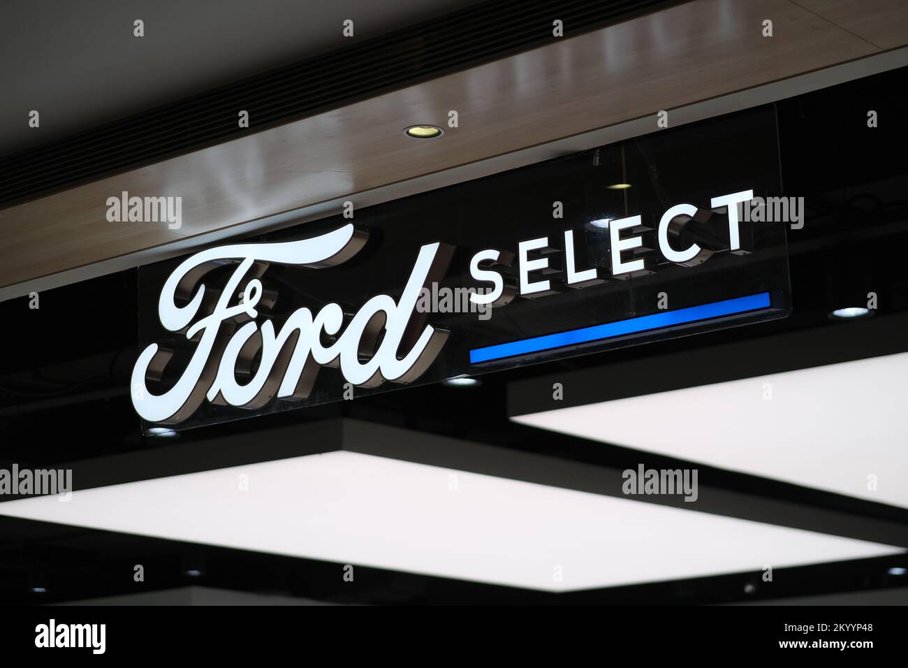 Shanghai,China-August 13th 2022: close up Ford SELECT store sign. Ford ...