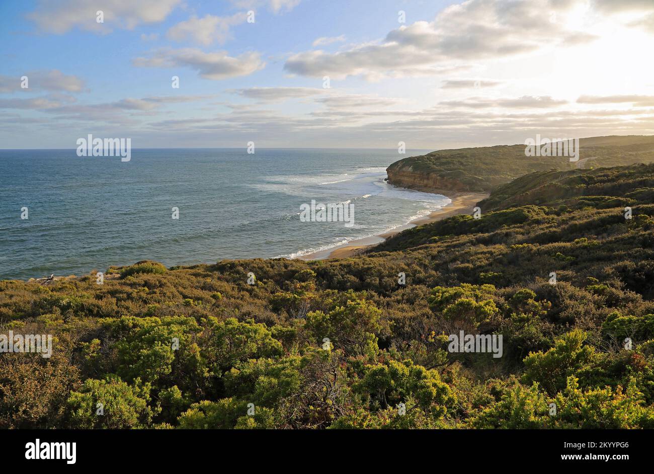 Landscape with Bells beach - Australia Stock Photo - Alamy