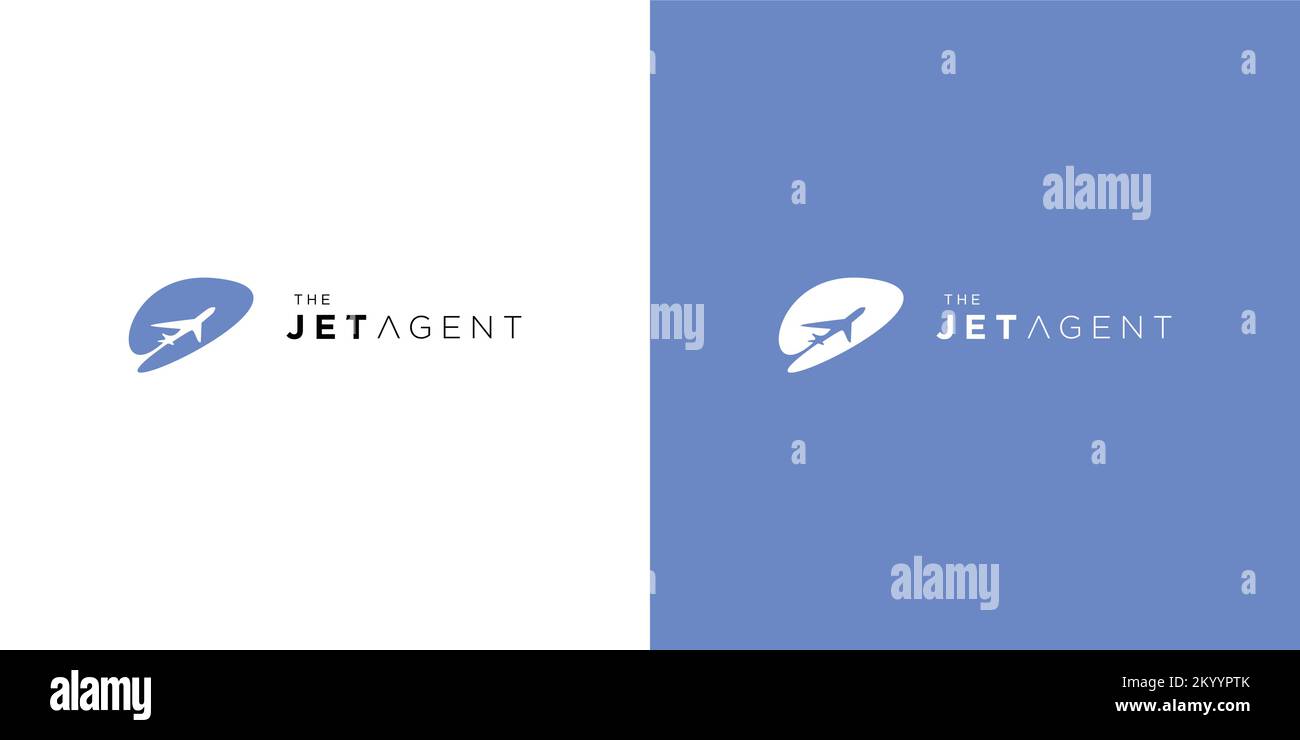 Jet airplane logo design simple and modern 3 Stock Vector Image & Art ...