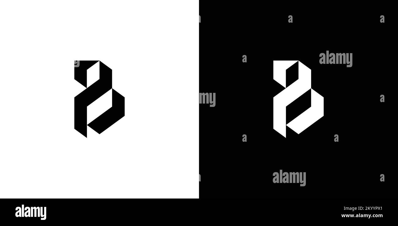 Modern and strong letter B initials logo design Stock Vector Image ...