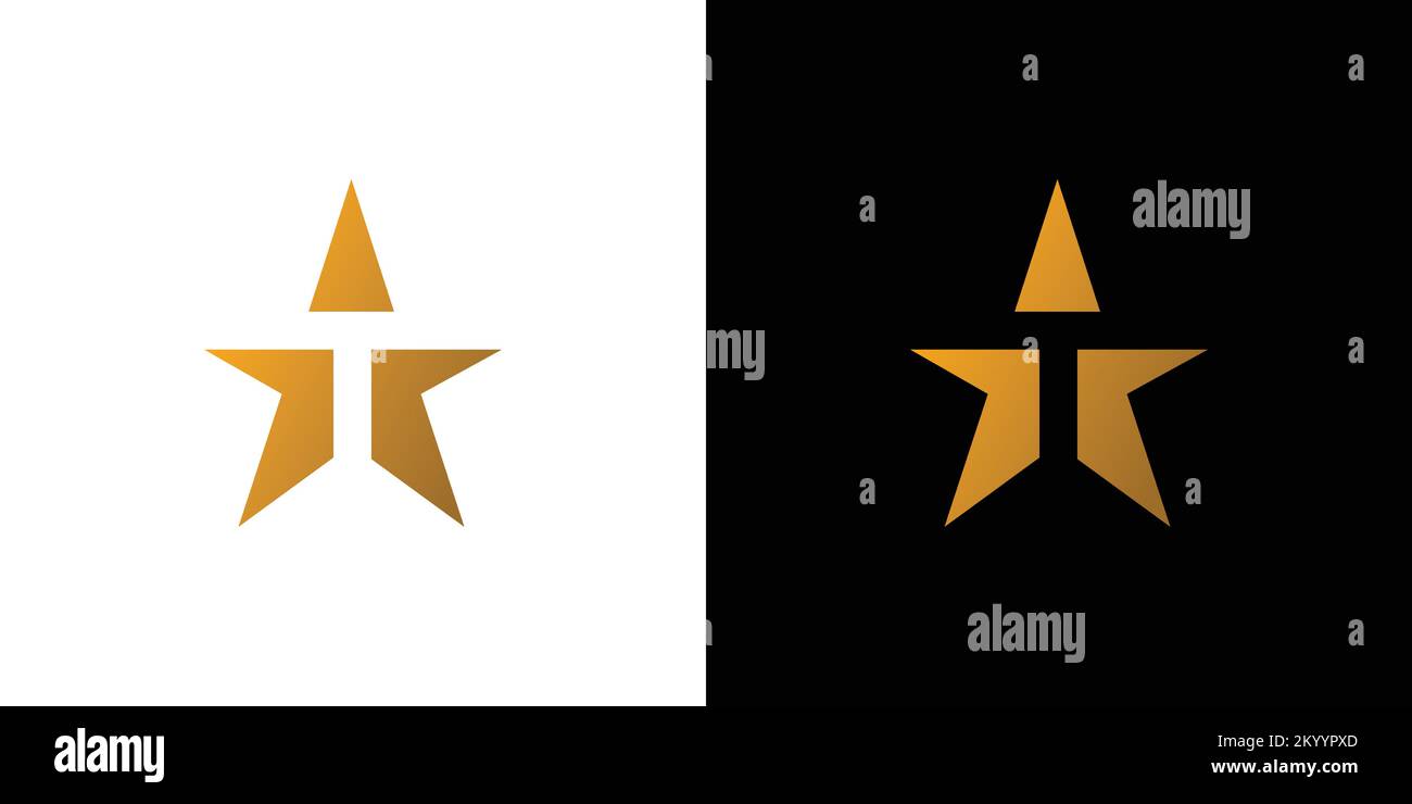Modern and professional T Star logo design Stock Vector Image & Art - Alamy