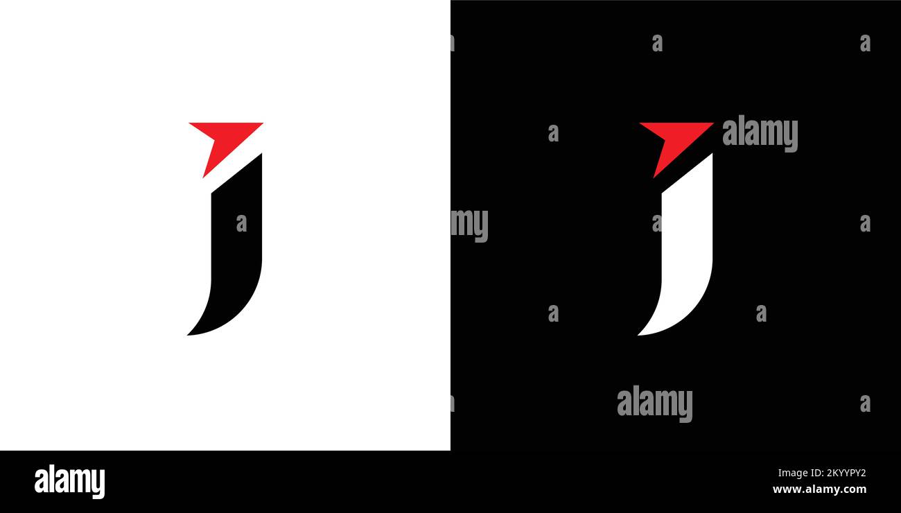 Modern and strong letter J arrow initials logo design Stock Vector ...