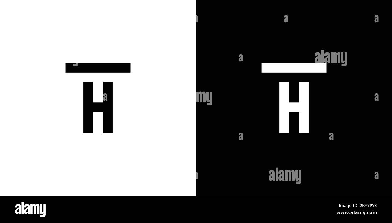 Modern and strong letter TH initials logo design 2 Stock Vector Image ...