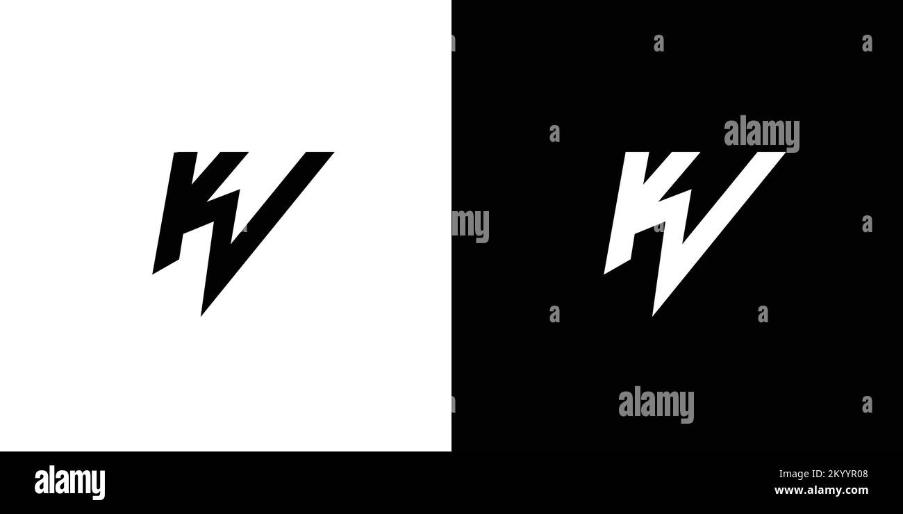 modern and unique letter KW initials logo design Stock Vector Image ...