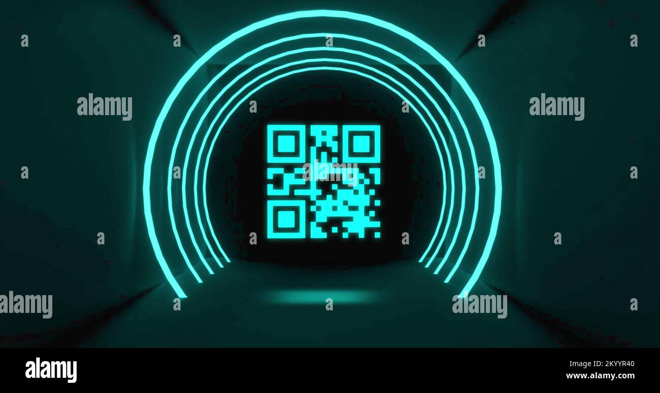 Image of flickering white QR code Stock Photo - Alamy
