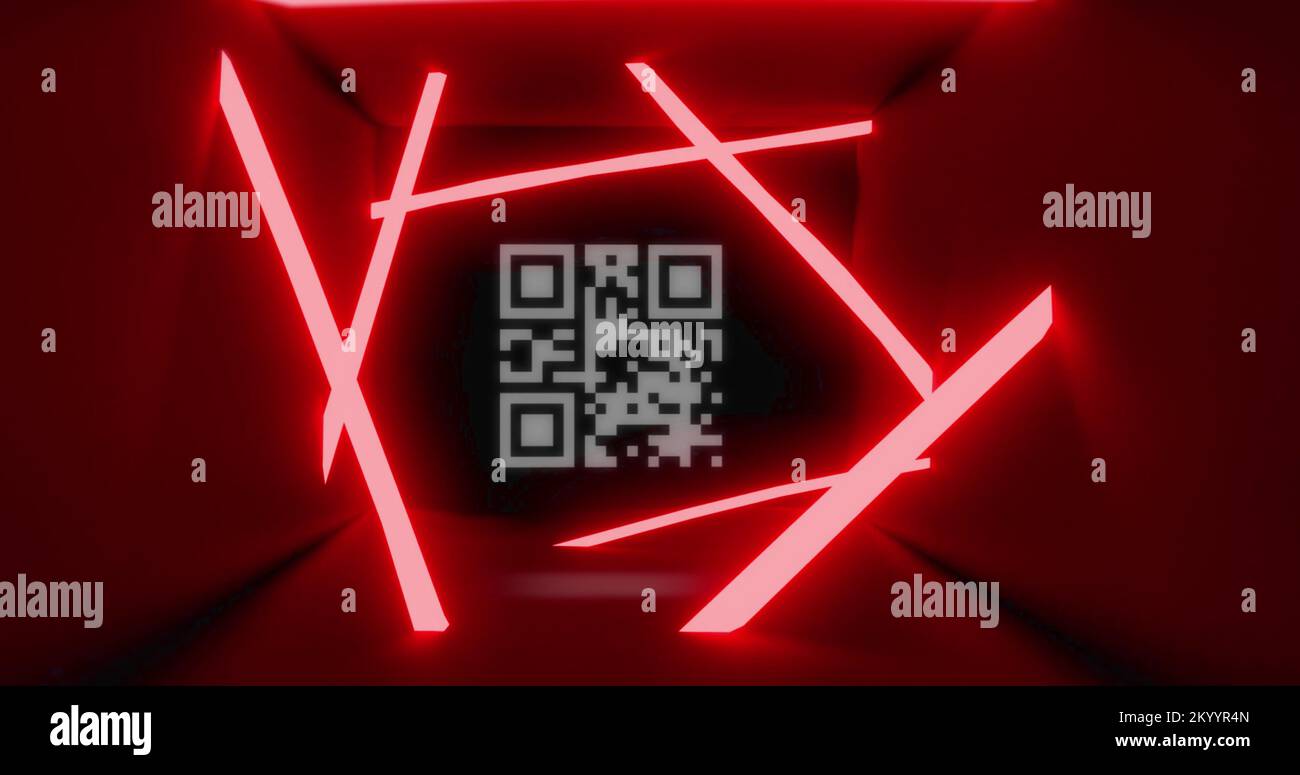 Image of flickering white QR code Stock Photo - Alamy