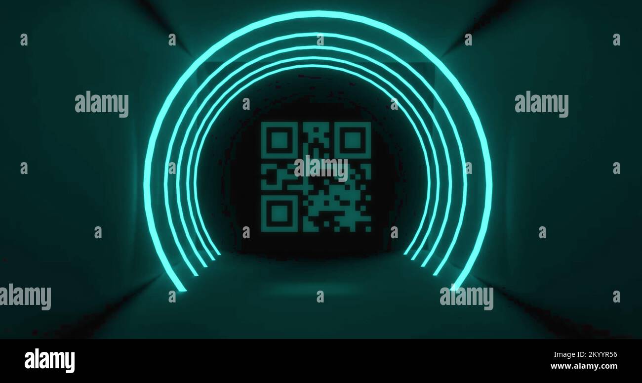 Image of flickering white QR code Stock Photo - Alamy