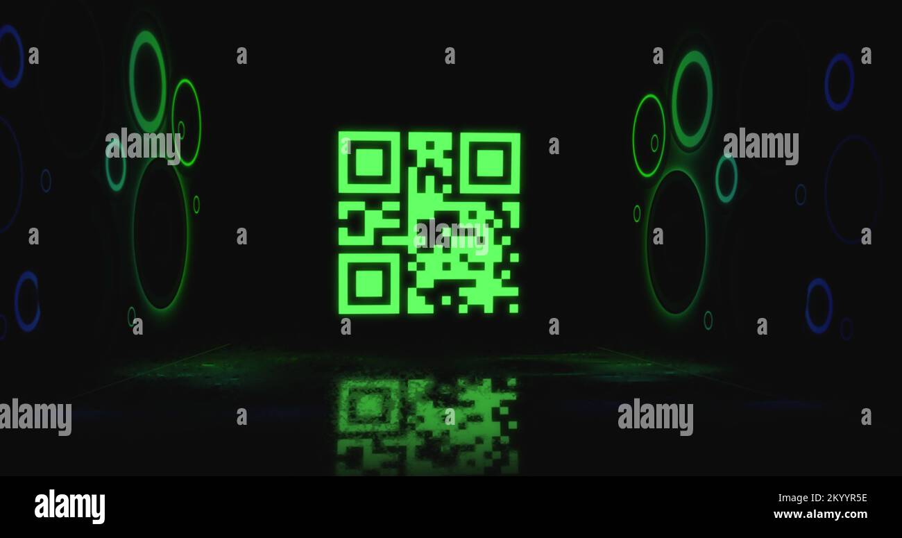 Image of flickering white QR code Stock Photo - Alamy