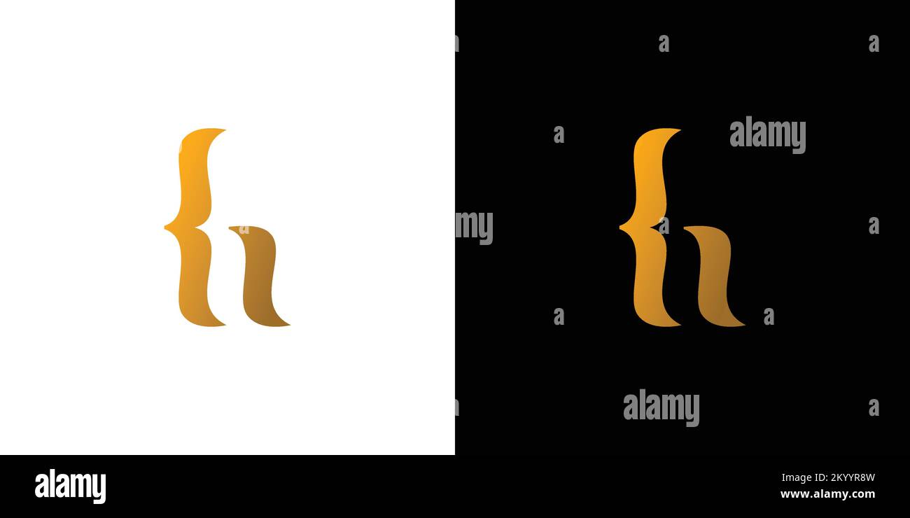 Simple and modern H letter initial logo design 2 Stock Vector Image ...