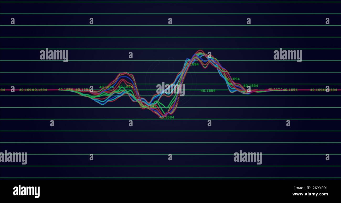 Image of scope, statistics and data processing Stock Photo - Alamy
