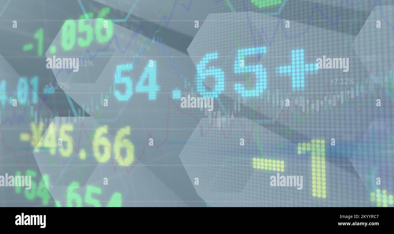 Image of financial data processing on stock exchange screen Stock Photo ...