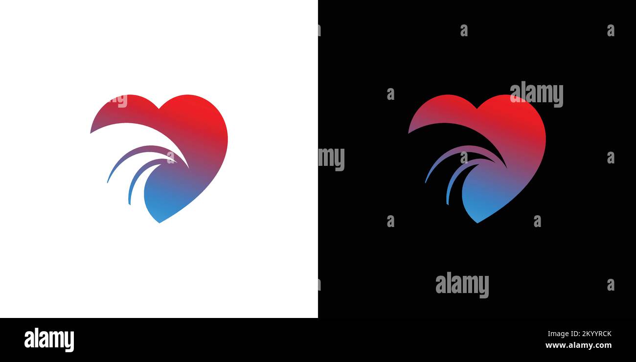 Modern and unique love wave logo design Stock Vector Image & Art - Alamy