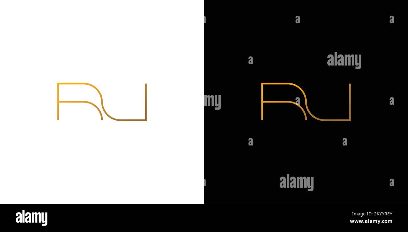Simple and modern letter RU initials logo design Stock Vector Image ...