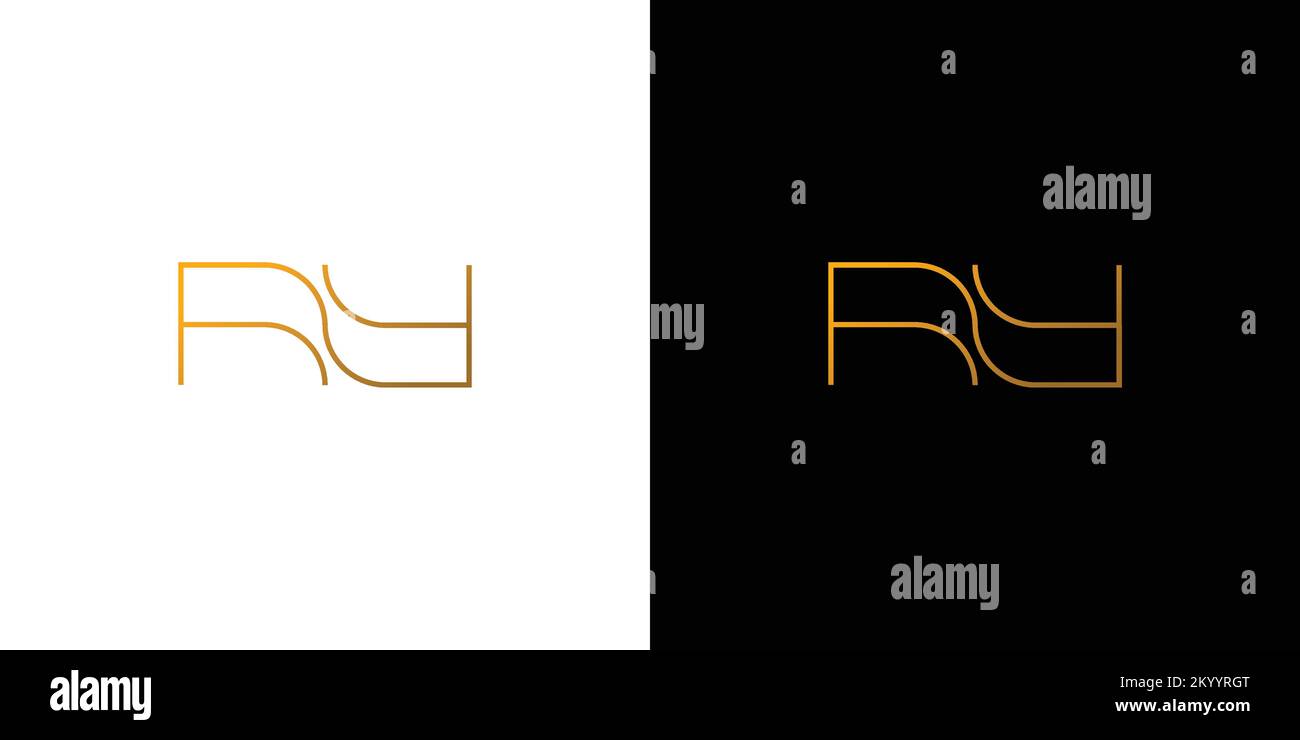 Simple and modern letter RY initials logo design Stock Vector Image ...