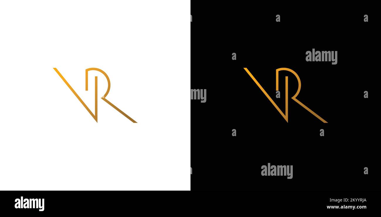 Simple and modern letter VR initials logo design Stock Vector Image ...
