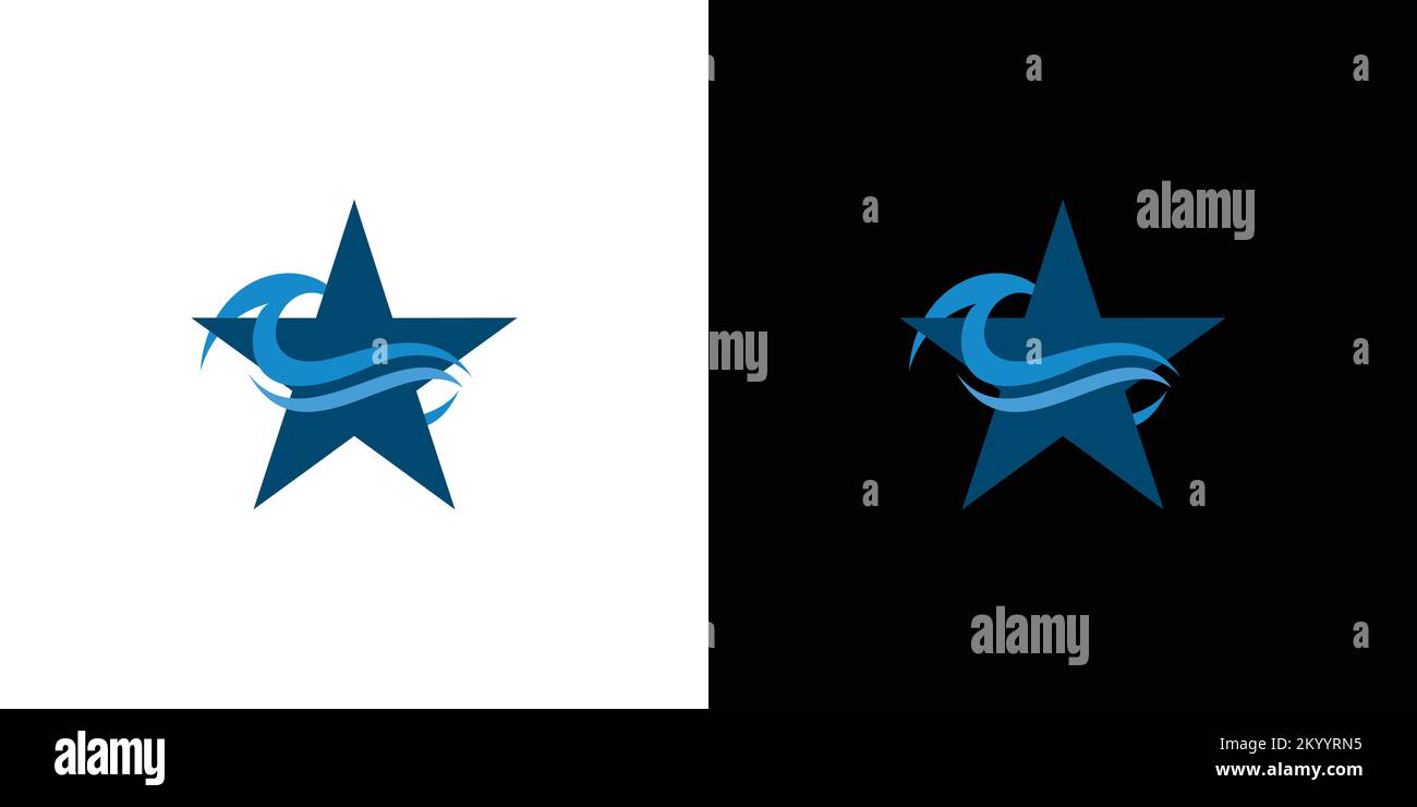 Unique and modern wave star logo design 3 Stock Vector Image & Art - Alamy
