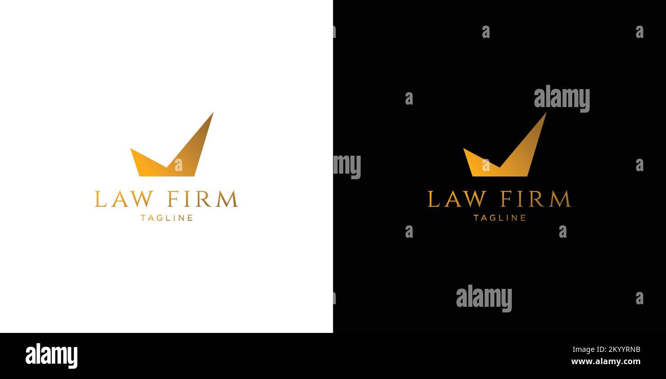 Unique and modern attorney firm king logo design Stock Vector Image ...