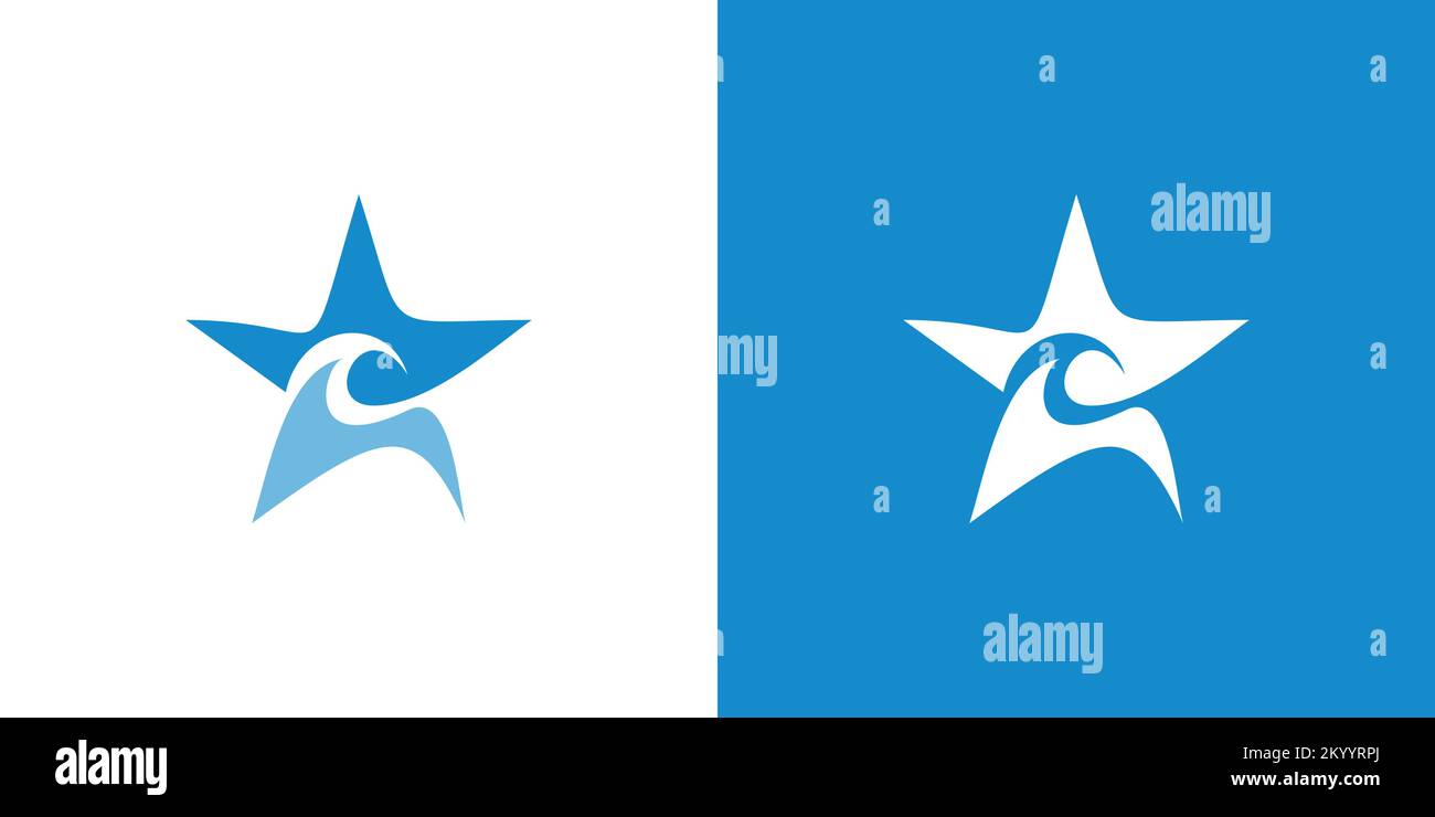 Unique and modern wave star logo design Stock Vector Image & Art - Alamy