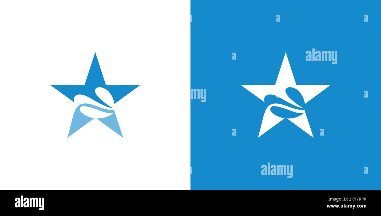 Wave star logo hi-res stock photography and images - Alamy