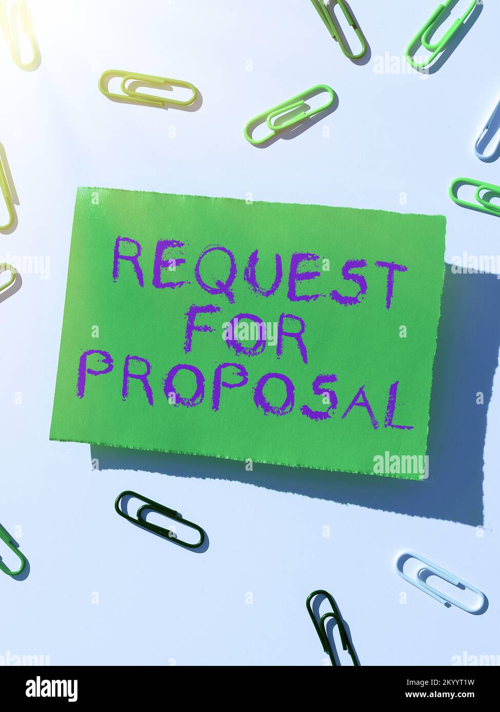 Text sign showing Request For Proposal. Concept meaning document ...