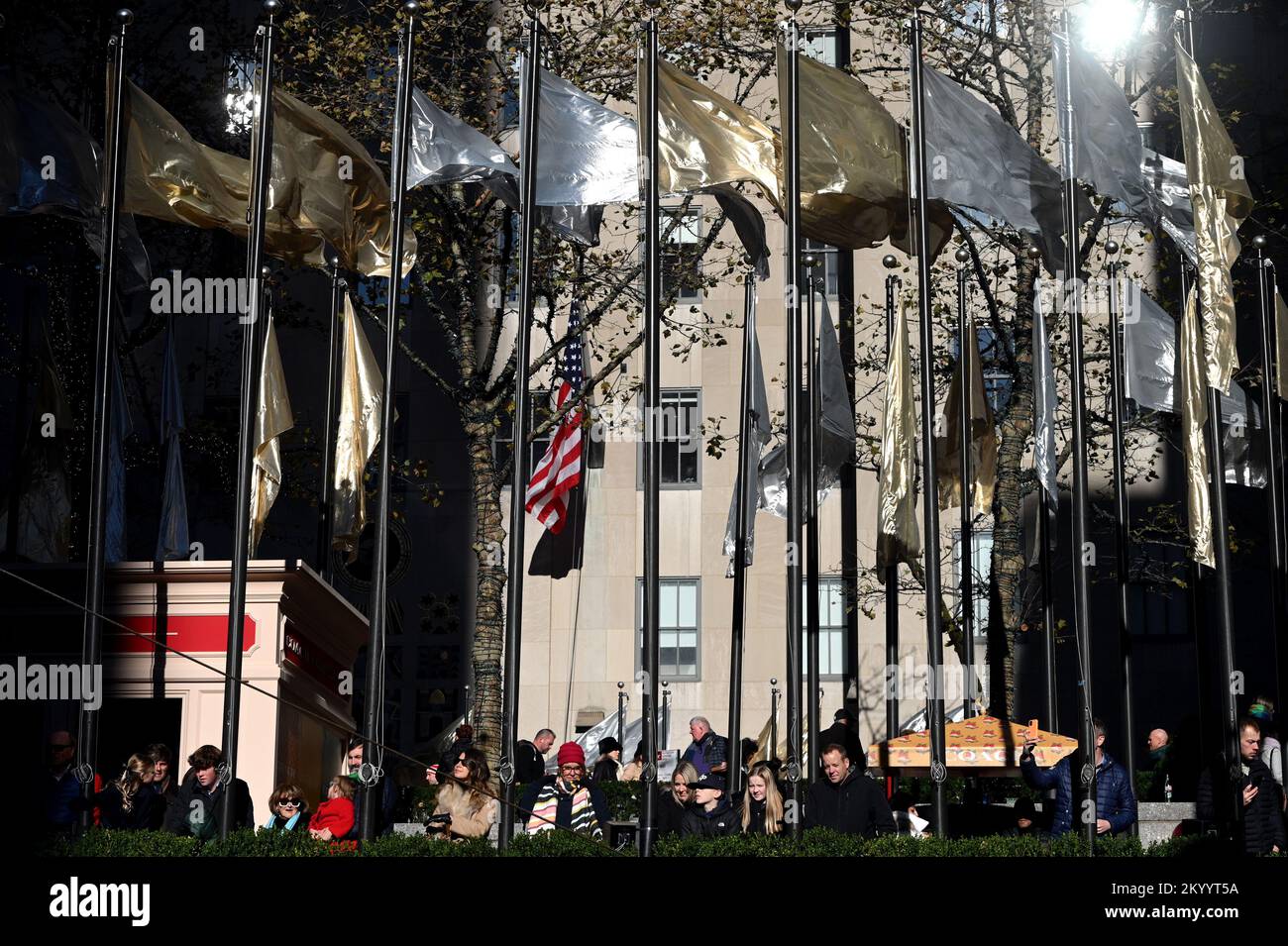 People watch skaters at ‘The Rink at Rockefeller Center’ in New York ...