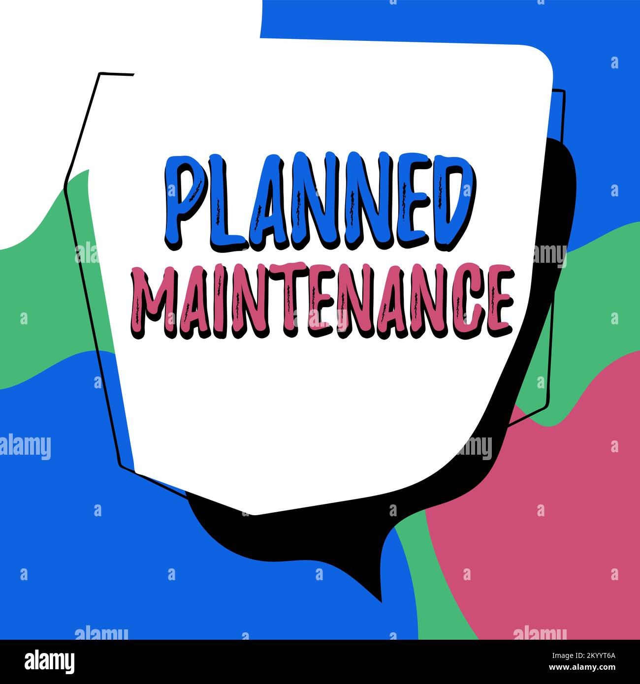 Hand writing sign Planned Maintenance. Conceptual photo Check ups to be ...