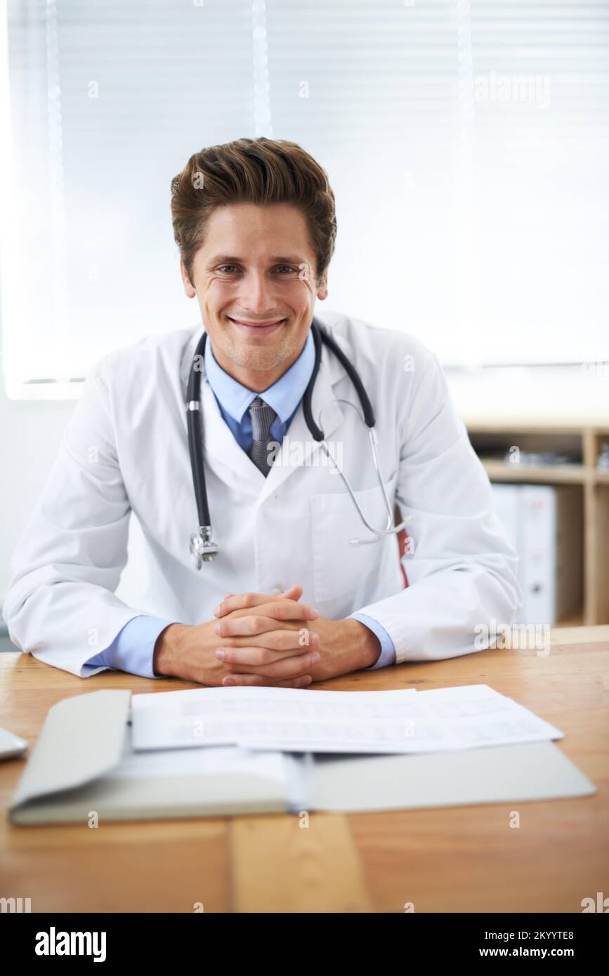 Portrait young positive doctor hi-res stock photography and images - Alamy