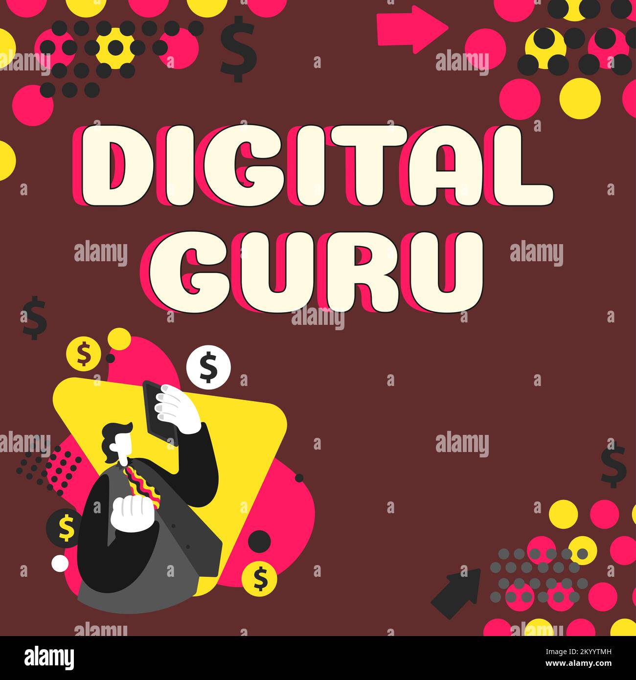 Sign displaying Digital Guru. Conceptual photo teacher and intellectual ...